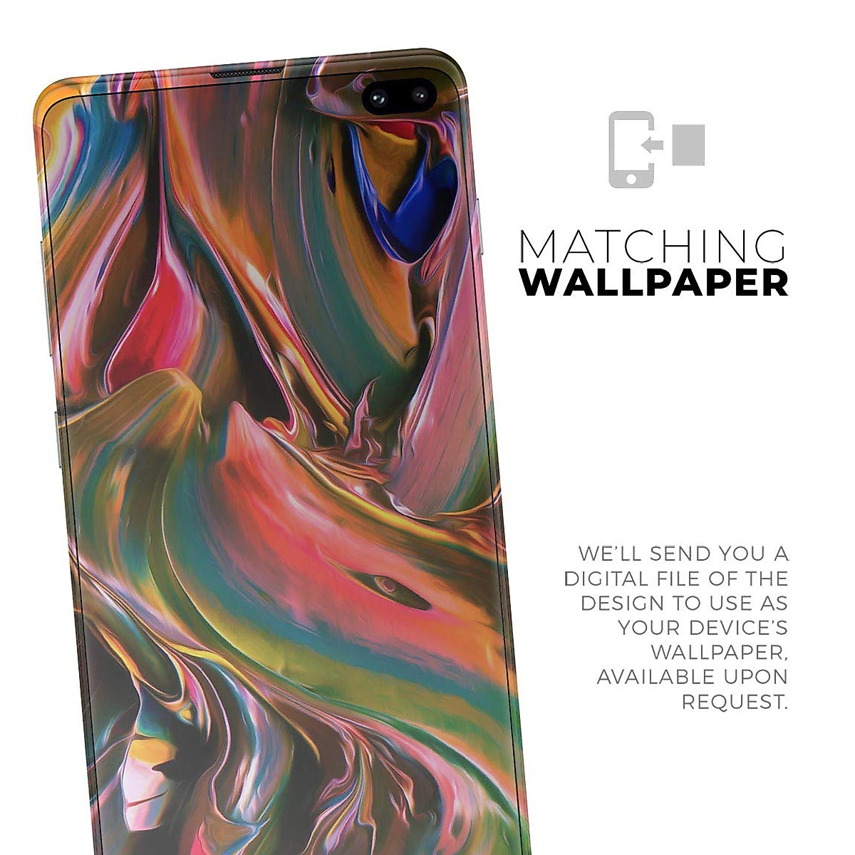 DesignSkinz Blurred Abstract Flow V18 Protective Vinyl Decal Wrap Skin Cover Compatible with The Samsung Galaxy S20 (Screen Trim & Back Glass Skin)