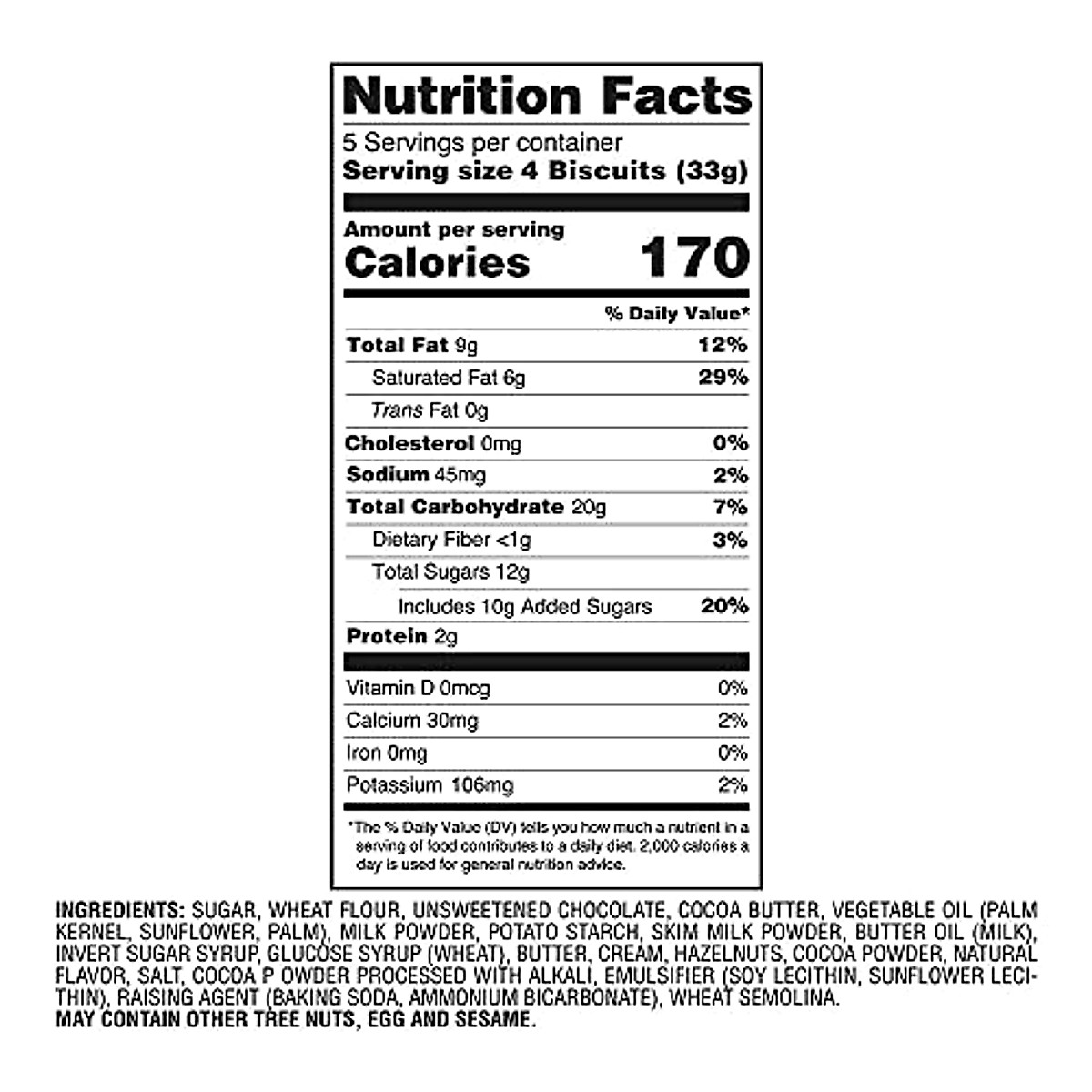 Godiva Chocolatier Assorted Chocolate Box of Biscuits, 20 pc., 5.8 ounces