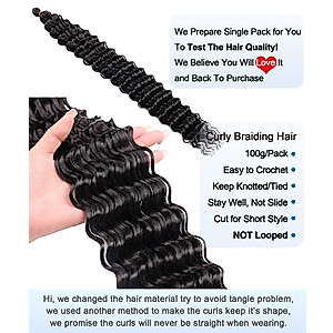 BATISI Ocean Wave Crochet Hair 30 Inch 1 Pack 1b Natural Black Deep Wave Crochet Hair Wavy Braiding Hair Curly Crochet Hair For Black Women