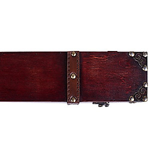 Cottage Garden Witch Wizard Handcrafted Wood Magic Wand Box, 18 inch, Mahogany