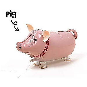 GUGELIVES Walking Animal Balloons Foil Farm Animals Balloon Airwalker Set For Birthday Party BBQ Parties Décor Decoration (Pony,Duck,Rooster,Cow,Pig,Sheep) (6 Pack)