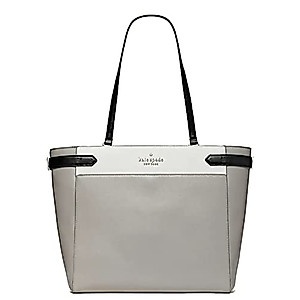 Kate Spade Staci Laptop Tote Triple compartment Leather Nimbus Grey Multi/Silver
