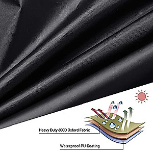 Zero-Turn Lawn Mower Cover, Riding Lawn Mower Covers Waterproof Heavy Duty 600D Oxford Zero-Turn Cover for Cub Cadet Bad Boy Toro John Deere Craftsman Gravely Universal Tractor Cover Up to 60" Decks