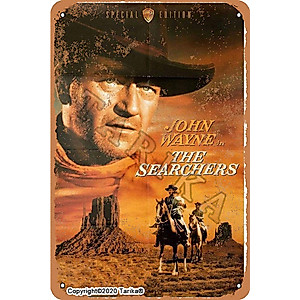 John Wayne The Searchers Metal Vintage Look 20X30 cm Decoration Crafts Sign for Home Kitchen Bathroom Farm Garden Garage Inspirational Quotes Wall Decor