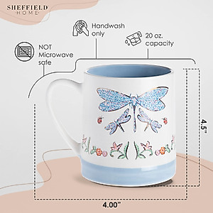 Sheffield Home 20 OZ Large Coffee Mug Set - Set of 2 Coffee Mugs, Large Cups for Tea, Mugs for Latte, and Hot Chocolate (Not Before Coffee)