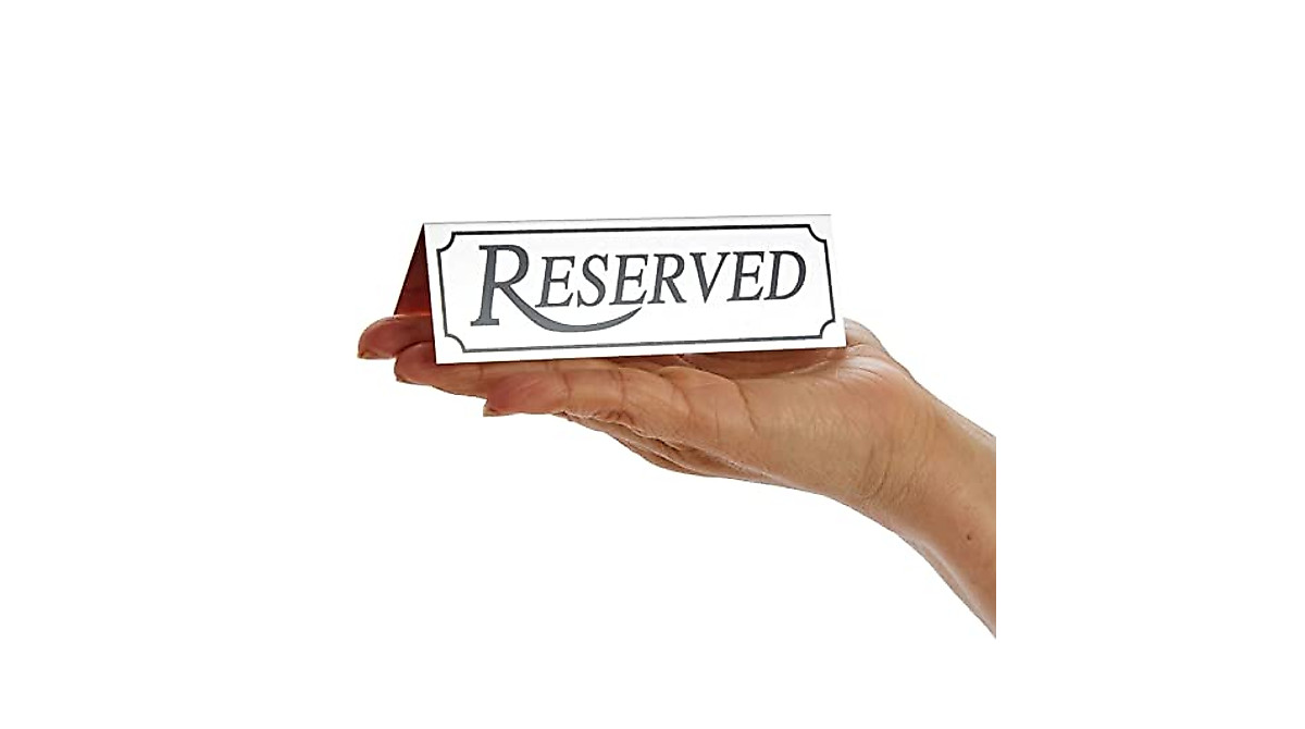 Stylish 12-Pack Reserved Table Signs for Events