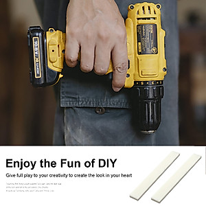 MAXCHEER 6 String Acoustic Guitar Bone Bridge Saddle and Nut Made of Real Bone (6Pcs Saddle)