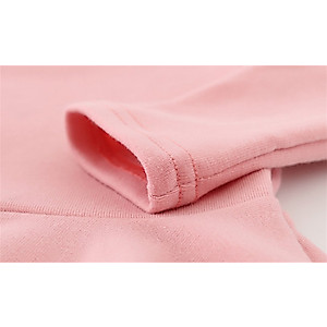 Csbks Toddler Baby Girls Long Sleeve Cotton Dress Solid Ruffle Tops 2T Pink