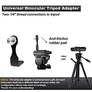 LCNCY Binocular and Spotting Scope Tripod Stand - Camera Tripod - Universal Lightweight Travel Video Tripod - Compatible with Binoculars/Spotting Scope/Telescope/Astronomy Binoculars/DSLR