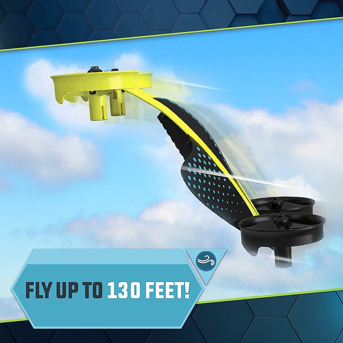 WowWee HydraQuad 3-in-1 Hybrid Air to Water Stunt Drone – Remote Control Toy for Kids