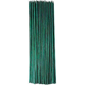100 Bamboo Garden Stakes with 25 Yards Flower Tape (Green, 101 Pieces)