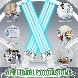 Kittmip UV Light Bulbs 9 Watt UV-C G23 2 Pin Base Bulb Replacement Lamp Air Purifiers Replace UV Bulb Compatible with UVE9 CF400 CF500 UVCP-9 JUP-01 303B 304B D200 R18 R18D R2000 (4 Pieces)