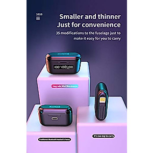 #m5o5b1 Wireless Bluetooth 5 1 Headset Power Display Stereo Earbuds Sport Headphone