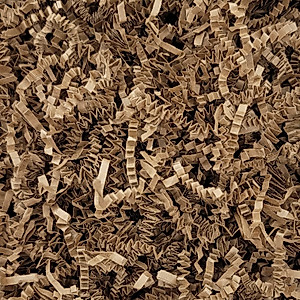 1/2lb Kraft Crinkle Cut Paper Shred Filler in Resealable Bag. Great for Gift Basket, Wrapping, Cushion, Packing. AtoZ