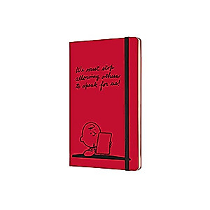 Moleskine Limited Edition Peanuts 12 Month 2022 Weekly Planner, Hard Cover, Large (5" x 8.25"), Scarlet Red