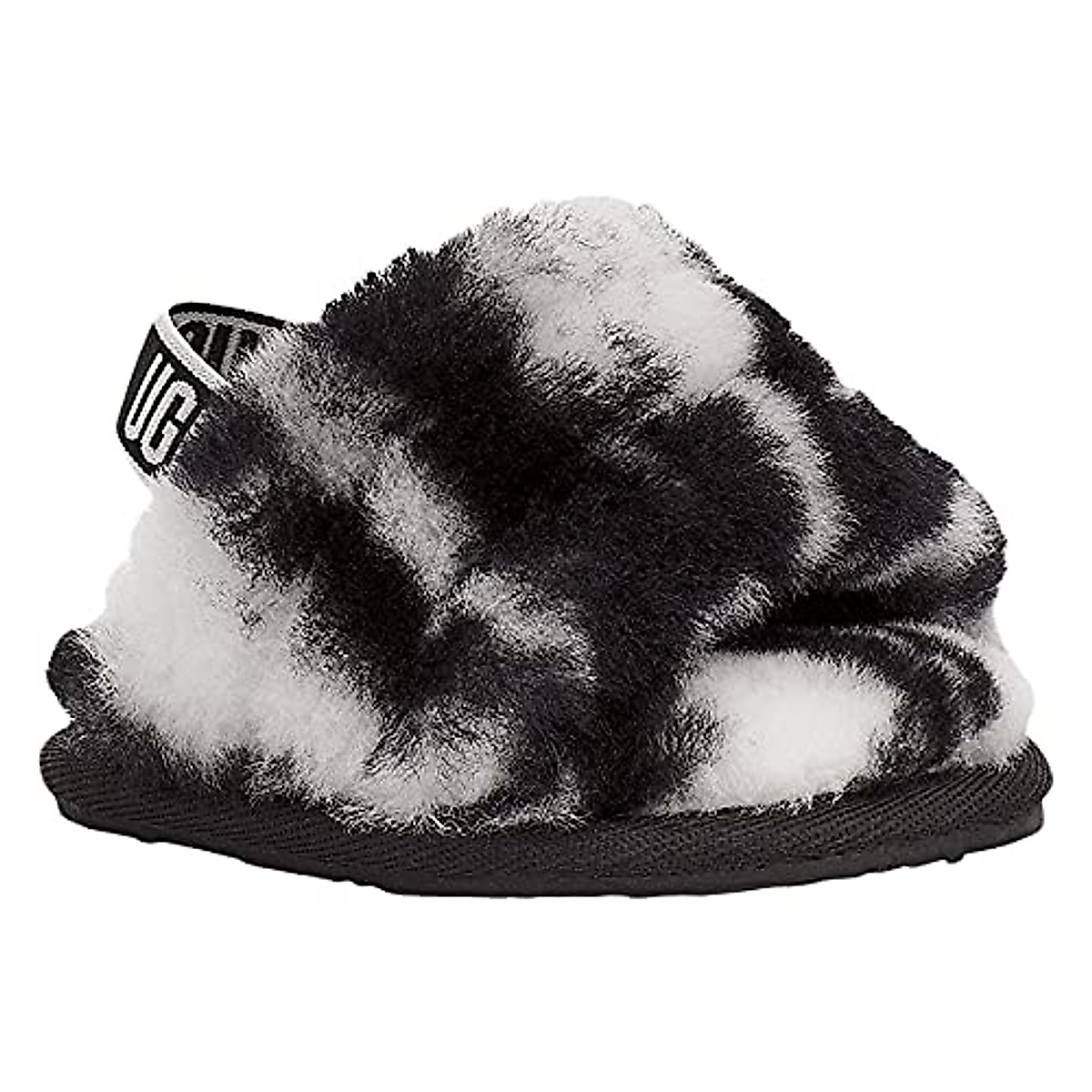 UGG Baby Girls I Fluff Yeah Slide Marble Slipper, Black, 2-3 Infant