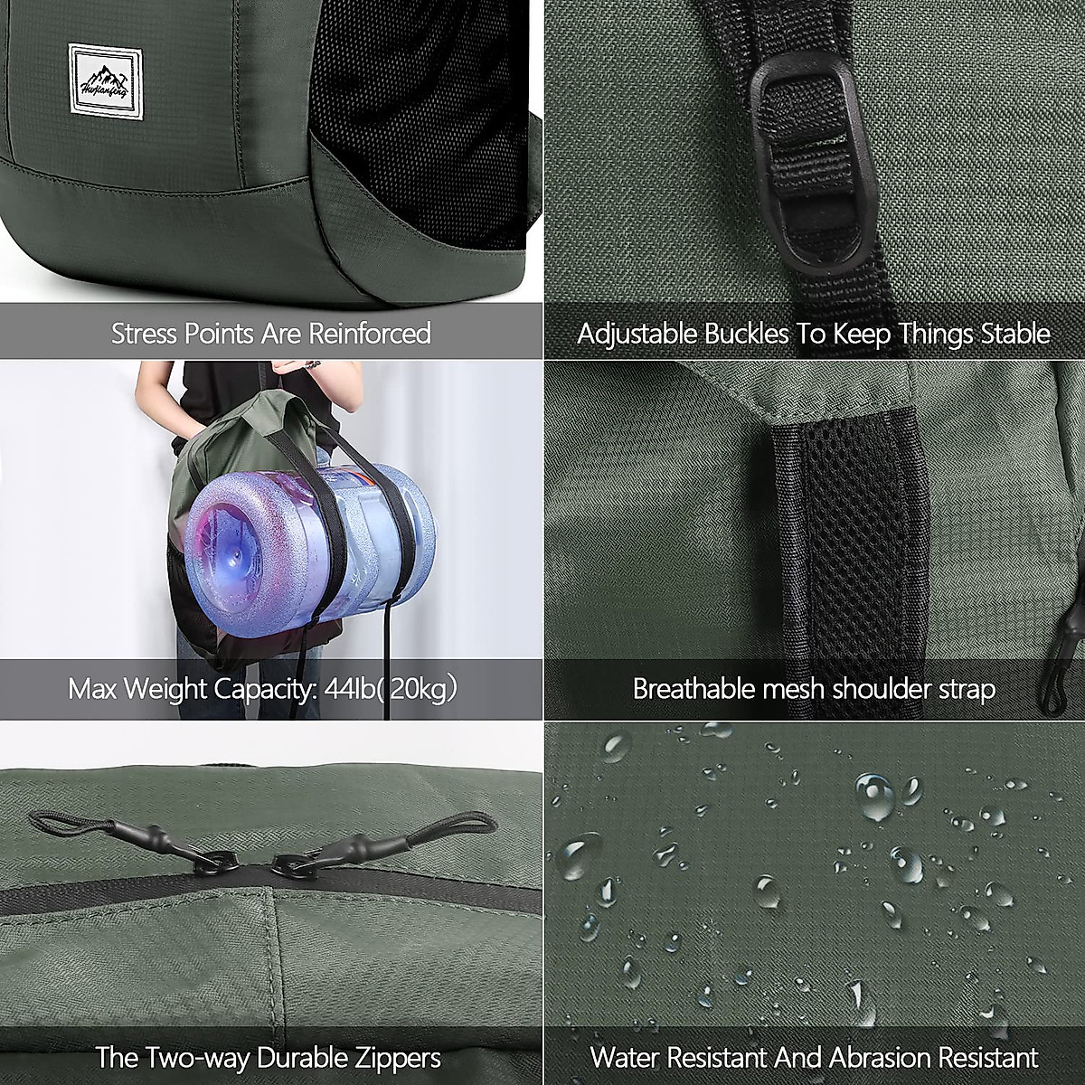 Hiking Backpack Ultra Lightweight Packable Camping Backpack Waterproof Travel Outdoor Hiking Daypack for Women Men(GREY 16L)