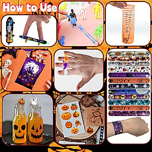 CHSLtmxq 206pcs Halloween Party Favors, Halloween Stationery Supplies Set, Halloween Treats Goodie Bags Fillers gifts, Classroom Prizes, Halloween Prizes for Halloween Trick or Treat
