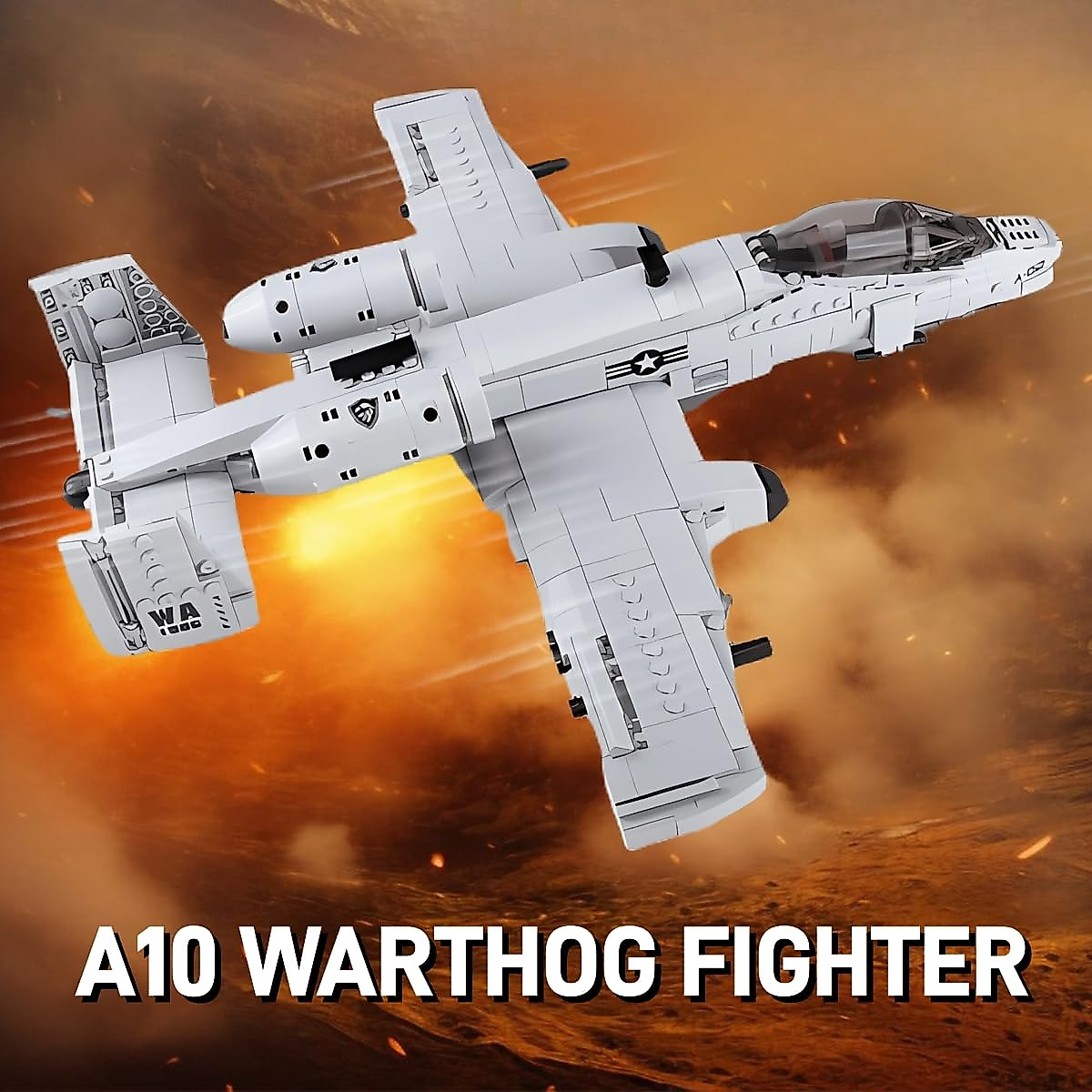 MEOA A10 Warthog Plane Building Toys 961PCS WW2 Fighter Jet Building Blocks Set Air Force Airplane Model Kits Bricks Toy Gifts for Teens and Adults
