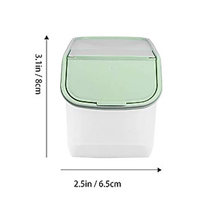 Cabilock Rice Storage Container Plastic Food Grain Holder Bin Dispenser Large Moisture Proof Household Cereal Bucket Tank Saver for Rice Flour Cereal Bread Pantry Organizer Green