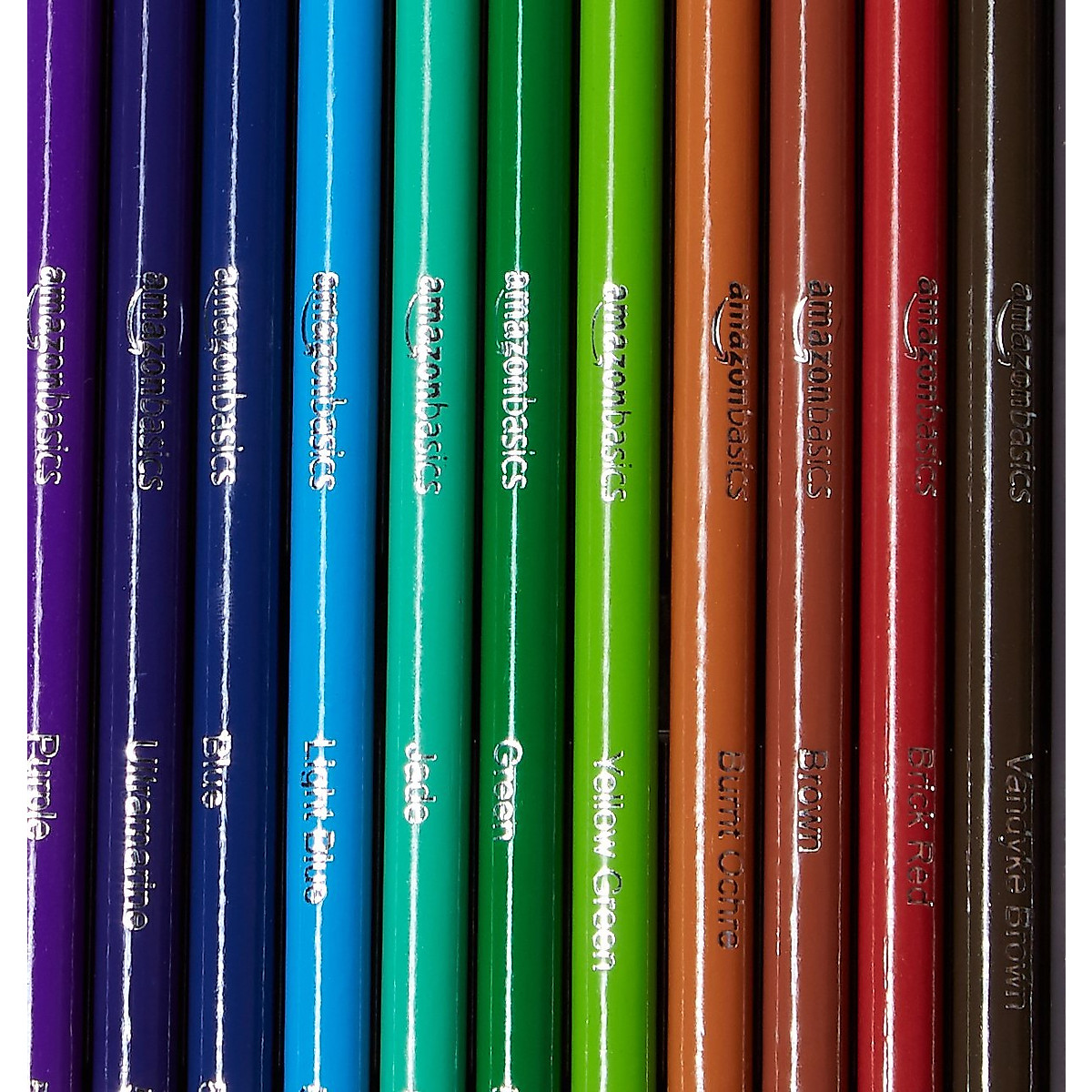 Amazon Basics Premium Colored Pencils, Soft Core, 24 Count (Pack of 1)