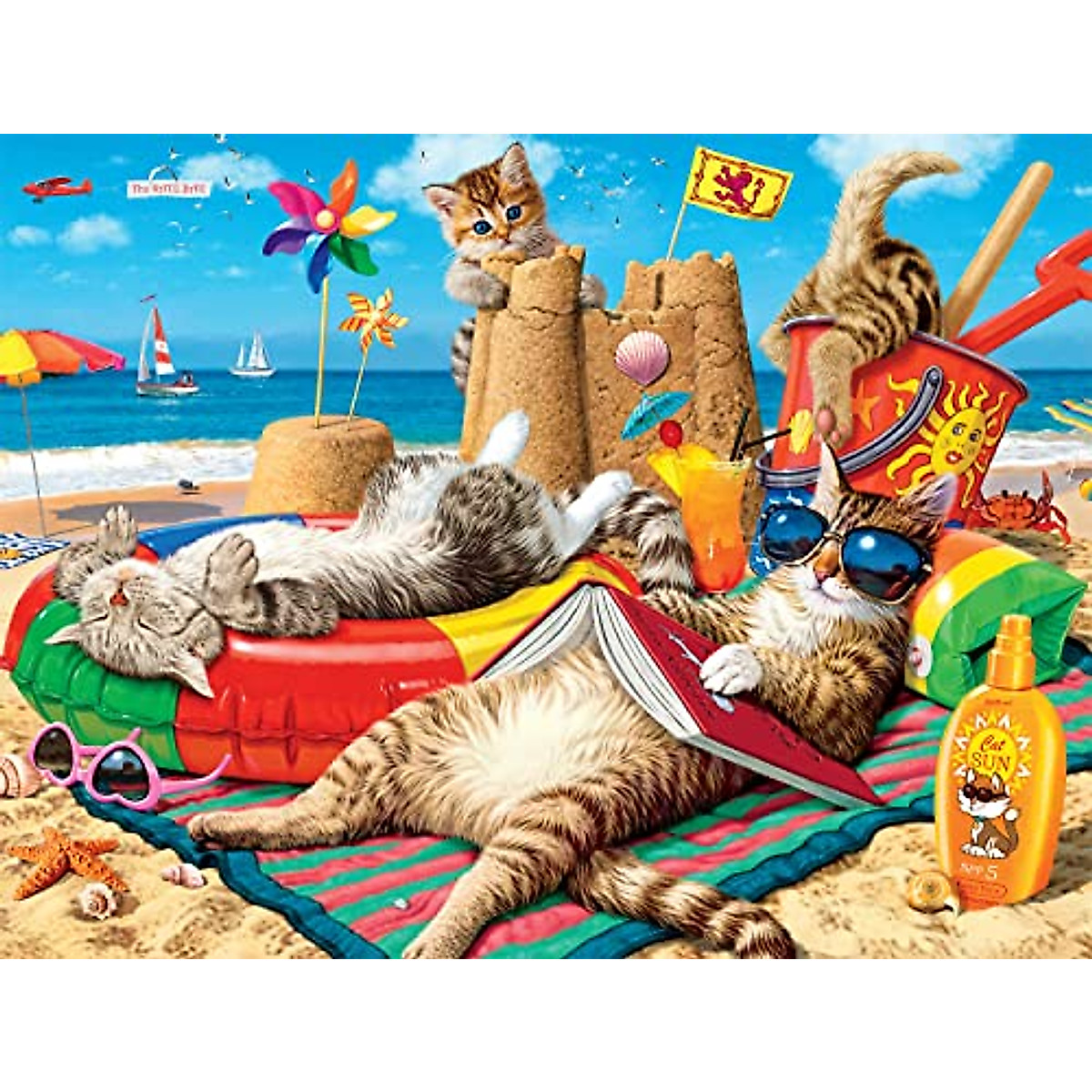 Buffalo Games - Beachcombers - 750 Piece Jigsaw Puzzle Multicolor, 24"L X 18"W
