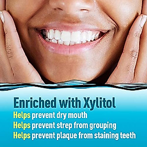 H2Ocean Healing Rinse Mouthwash- Great Tasting Sea Salt & Xylitol Mouth Wash for Fresh Breath & Dry Mouth - Alcohol & Fluoride Free - Lemon Ice 8oz