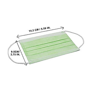 Vanecia 3-PLY Earloop Kids Disposable Face Mask, 6 Colors in One Box, Pink Yellow Green, White, Blue, Pattern for Boy and Girl (30-pcs)