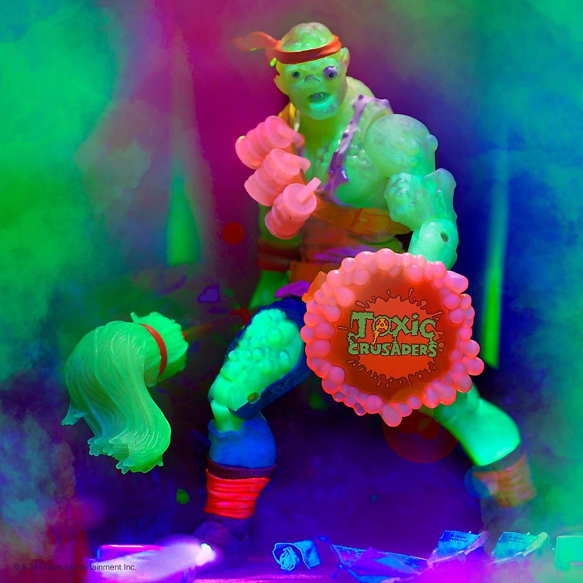 Super7 Toxic Crusader Ultimates: Radioactive Red Rage Toxie Action Figure,Multicolor