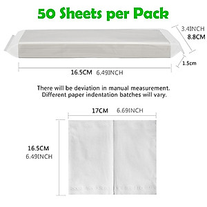 Car Tissue Refill, Disposable Facial Tissue, Napkin, Travel Size Pack for Car Visor Tissue Holder or Purse, 15 Packs, 50 Sheets per Pack, 750 Sheets In Total