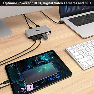 Cateck USB 3.0 Aluminum Sharing Switch Selector 4 Port 2 Computers Peripheral Switcher Adapter Hub for PC, Printer, Scanner, Mouse, Keyboard with One Button Swapping and 2 Pack USB 3.0 Male Cable