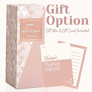 Onebttl 21st Birthday Gifts for Women, Girl, Her - Finally 21-20oz/590ml Stainless Steel Insulated Tumbler with Straw, Lid, Message Card - (Rose Gold)