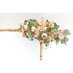 MISSPIN Wedding Artificial Flowers Box Set for DIY Wedding Bridal Bouquets Fake Peony Flowers Centerpieces Arrangements Party Baby Shower Home Decorations (Champagne)