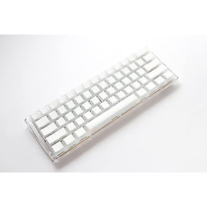 Ducky One 3 Mini Aura Clear White 60% Hotswap RGB LED Double Shot PBT Mechanical Keyboard Cherry MX Red