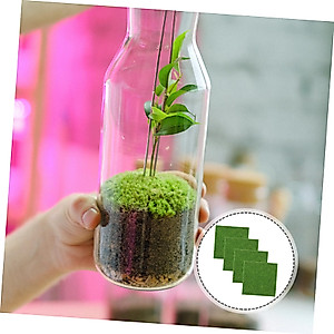 Happyyami 16 Pcs Artificial Turf Grass Garden Grass Turf Tiles Grass Tiles for Balcony Faux Plants Greenery Artificial Grass Outdoor Carpet Aquarium Grass Mat Fake Grass Fish Tank Succulents