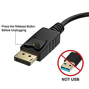 Moread DisplayPort (DP) to VGA Adapter, Gold-Plated Display Port to VGA Adapter (Male to Female) Compatible with Computer, Desktop, Laptop, PC, Monitor, Projector, HDTV - Black