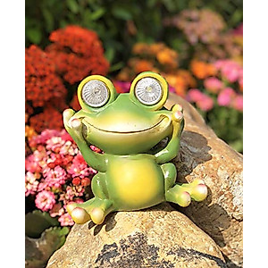 TIBLEN Solar Powered Frog Outdoor LED Garden Light Decor (Hear - NO)