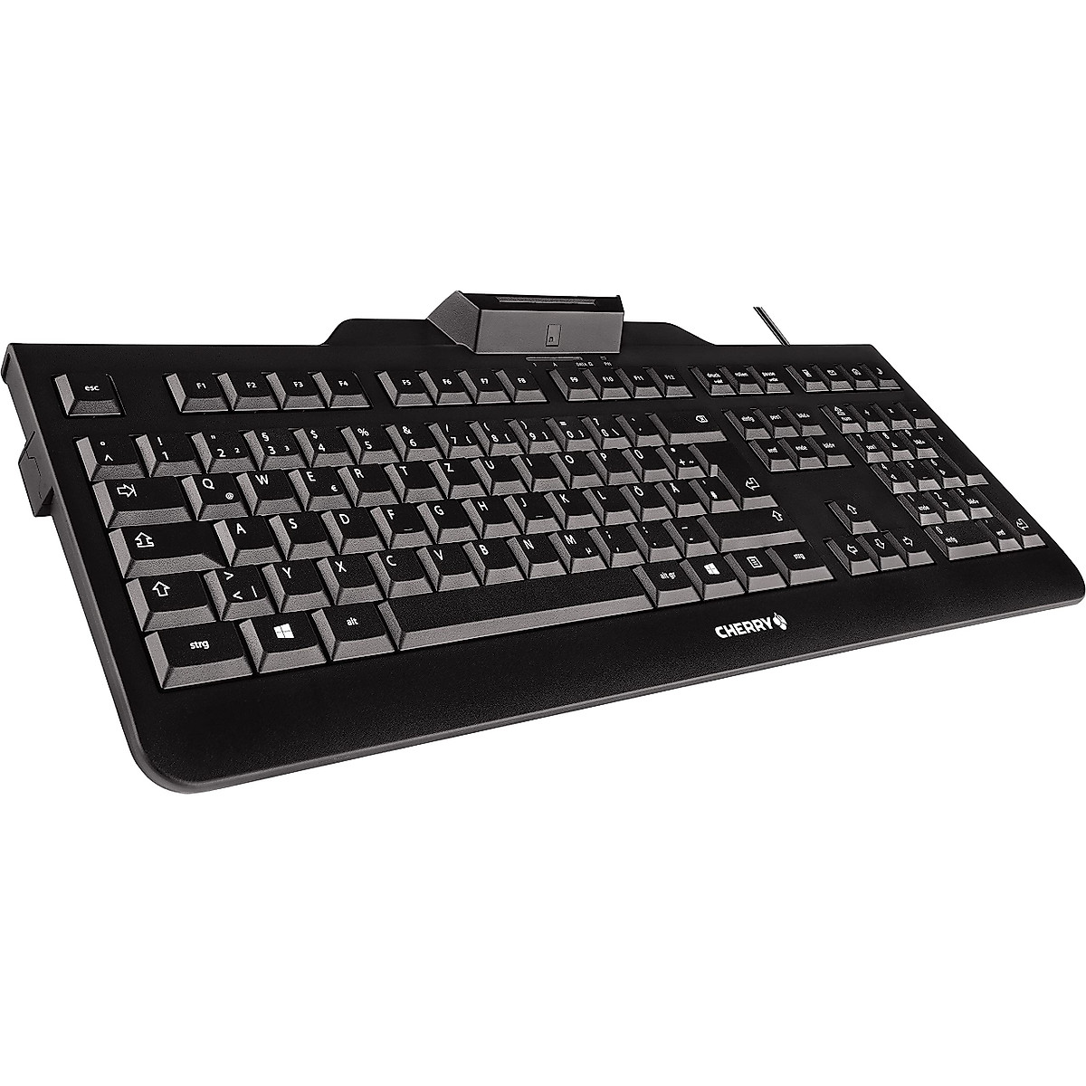 Cherry KC 1000, Smartcard TAA Compliant USB Keyboard (JK-A0104EU-2),Black