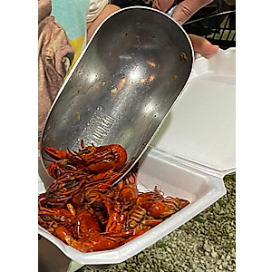 King Kooker Aluminum Crawfish Scoop, 1 Piece, Round Bottom, Great for Seafood, Ice, Coffee, Any Bulk Items