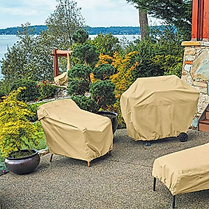 Classic Accessories 58932 Terrazzo High Back Patio Chair Cover,Sand,High Back Dining Chair