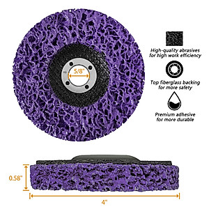 LIZMOF Stripping Wheel, Strip Discs for Angle Grinder, Rust Remover Wheel for Clean and Remove Paint Rust and Oxidation，4'' x 5/8'', 5PACK