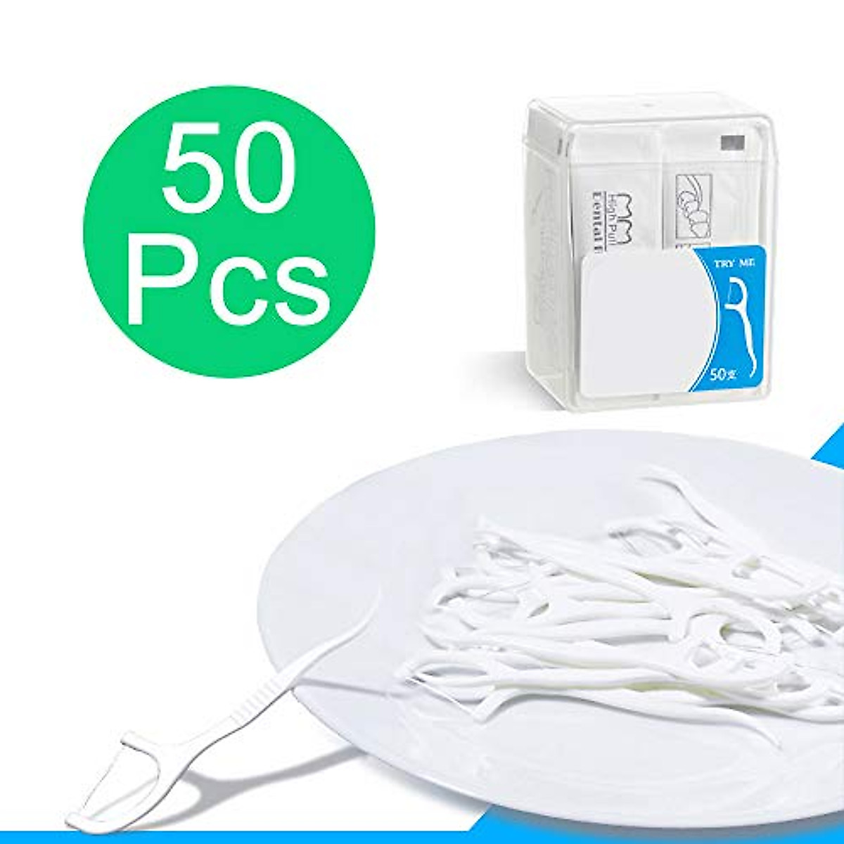50 Count,Individually Wrapped Micro Dental Floss (50 Pcs)