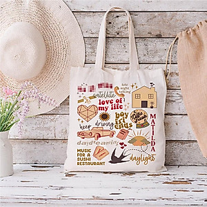 BLUPARK Singer's Merch Singer Tote Bag Singer Album Inspired Gift Singer Fan Gifts Singer's Album Gift Music Lover Gifts HS Merchandise Tote Bag (As was TO)