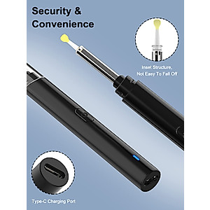 New Generation Ear Wax Removal, Wireless 1296P HD Image Ear Wax Removal Tool with Camera and 6 LED Lights Compatible with Phones Ipad New Generation