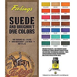 Fiebing's Black Suede Dye (4oz) - Dyes, Brightens and Restores Suede and Roughout Leather Shoes - Remains Flexible When Dry, Won't Crack or Peel - Dye is Permanent and The Applicator is Included