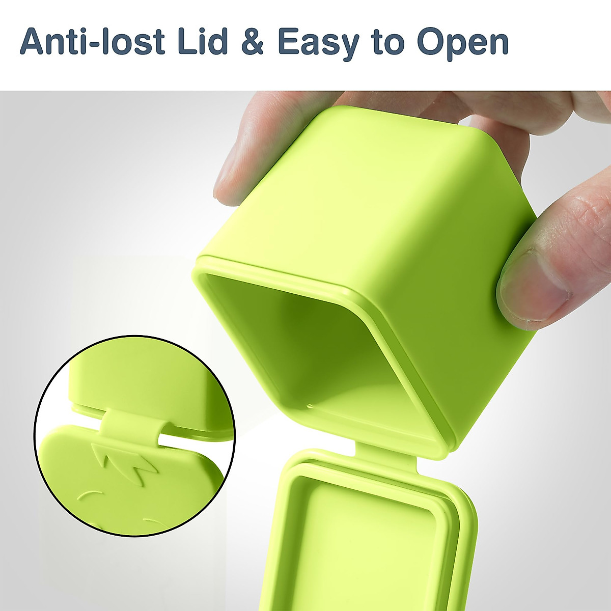 Homotte Leakproof Dips Containers Compatible with Most Bento Lunch Box, 2x 4 oz Salad Dressing Container To Go, Small Silicone Snack Condiment Container with Lids for kids (Blue/Green)