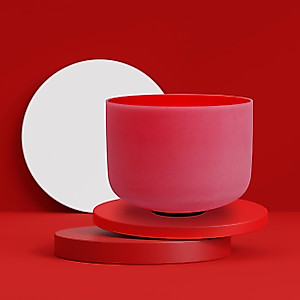 FMTY Singing Bowl 7pcs 6-12Inch A-G Note colored Crystal Singing Bowl with Soft Carrying Bag Mindfulness, Yoga, Spiritual and Body Healing and Energy Cleansing