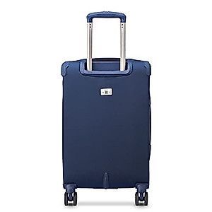 DELSEY Paris Helium DLX Softside Expandable Luggage with Spinner Wheels, Navy Blue, Carry on 20 Inch
