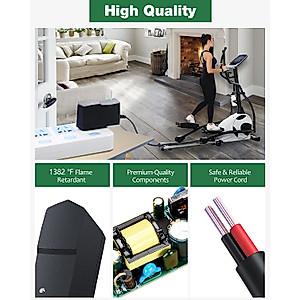 JOVNO 6V 2A DC Power Supply AC/DC Adapter Charger Cord for ProForm Elliptical Smart Strider 480 490 500 600 LE, 390 395 475 510 E, 510 EX, 400 700 Cardio Cross Trainer Exercise Bike, 6.6ft