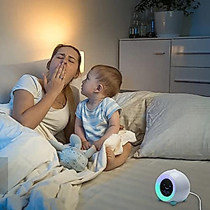 LEFXMOPHY Power Cord Compatible with Hippo Clock Night Light and Sleep Sounds Machine, Barrel Style White AC Adapter Supply Charger with 5ft Cable